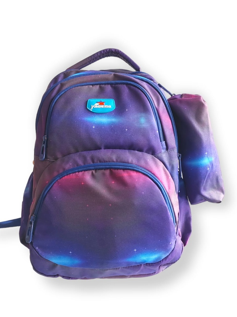 Cartable double , couleur Espace Jasmine star + trousse | ASSALAM